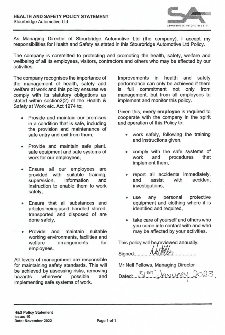 Health & Safety Policy